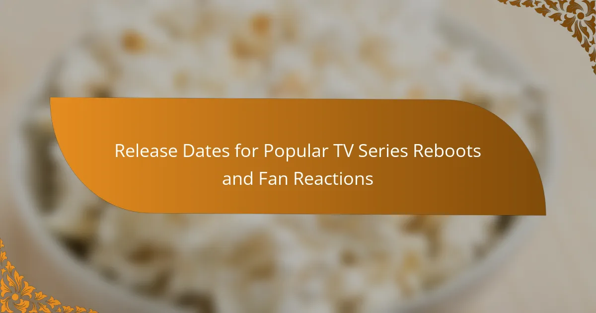 Release Dates for Popular TV Series Reboots and Fan Reactions - movie ...