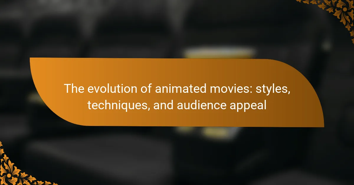 The evolution of animated movies: styles, techniques, and audience ...